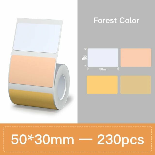 Термоэтикетки 50*30 мм, 230 шт, Forest Color B