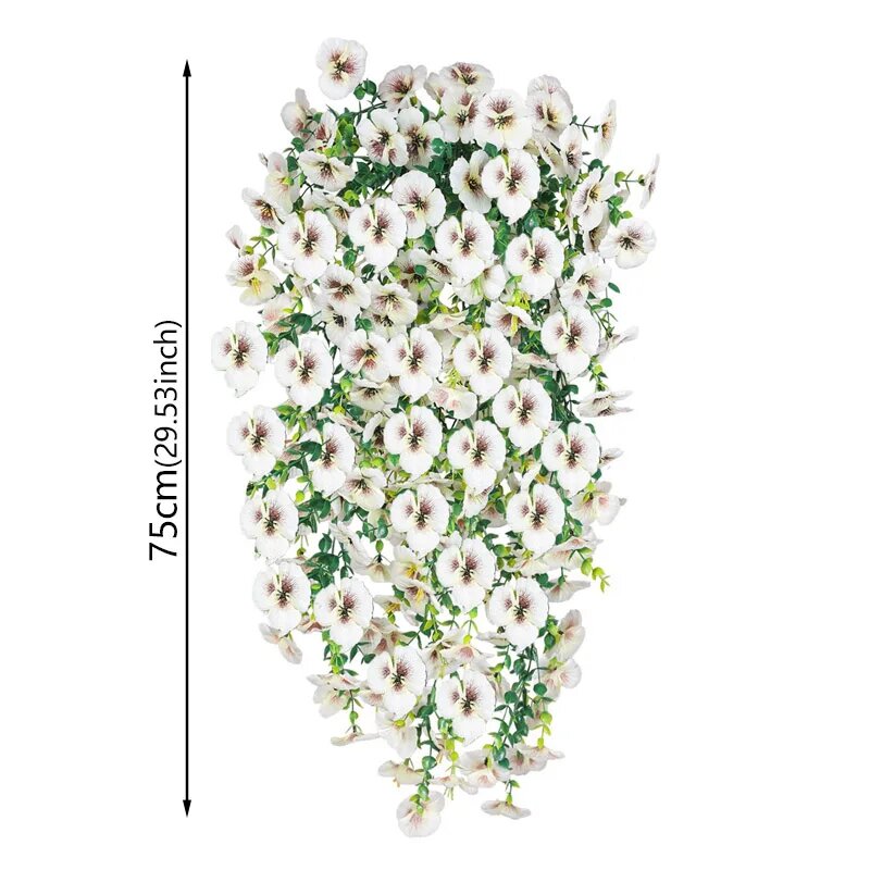 Искусственные цветы: эвкалипт, фиалка, бархатцы Белый, white