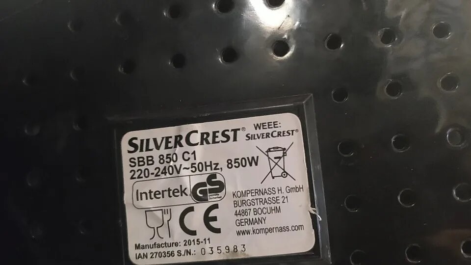 Ремень для хлебопечки Silvercrest SBB 850, Россия