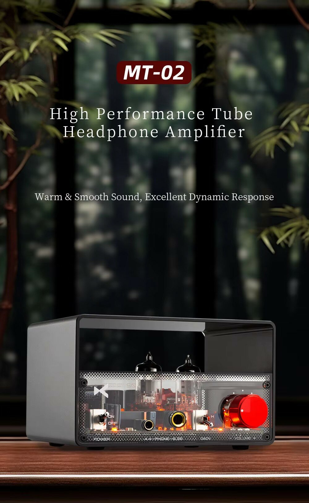 Высокопроизводительный ламповый усилитель для наушников xDuoo MT-02 MT02 4.4mm IEM AMPs HPAMP — фото 1