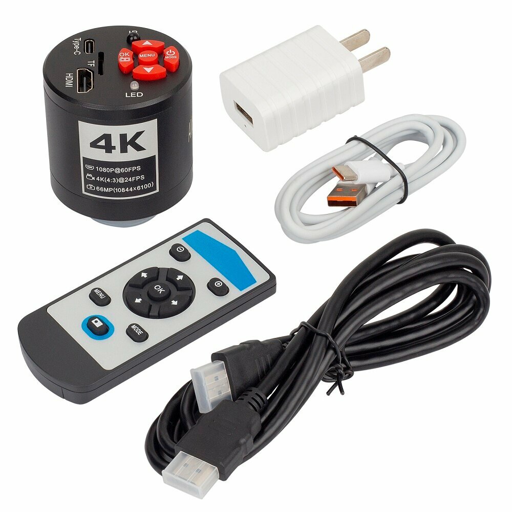 4K 66MP Digital Video HDMI USB Microscope Camera For Trinocular Industrial PCB Repair