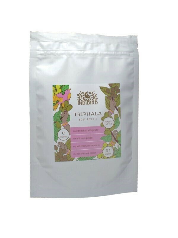 Маска для лица Трифала. Сужение пор, для жирной кожи порошок (Triphala Powder), 100г Indibird