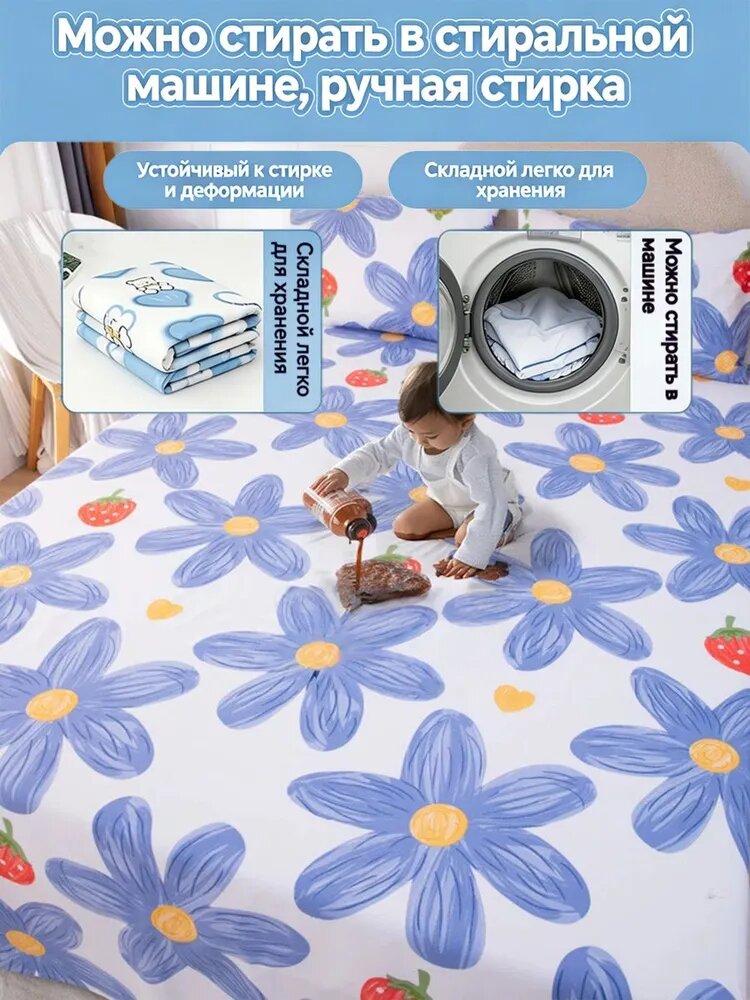Защитная простыня на кровать 200x230 см, водонепроницаемая, от когтей кошек и собак, мягкая дышащая ткань с TPU-мембраной, защита матраса от пятен и влаги