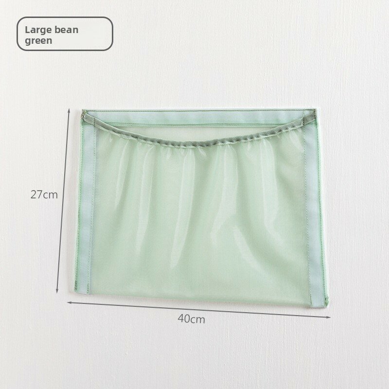 Summer mesh hanging bag for dorm room closet and indoor storage needs large green