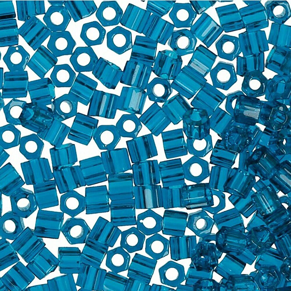 Бисер TOHO 11/0, Hexagon, №1, 2,2 мм, 5 штх5 г, №0007BD, морская волна