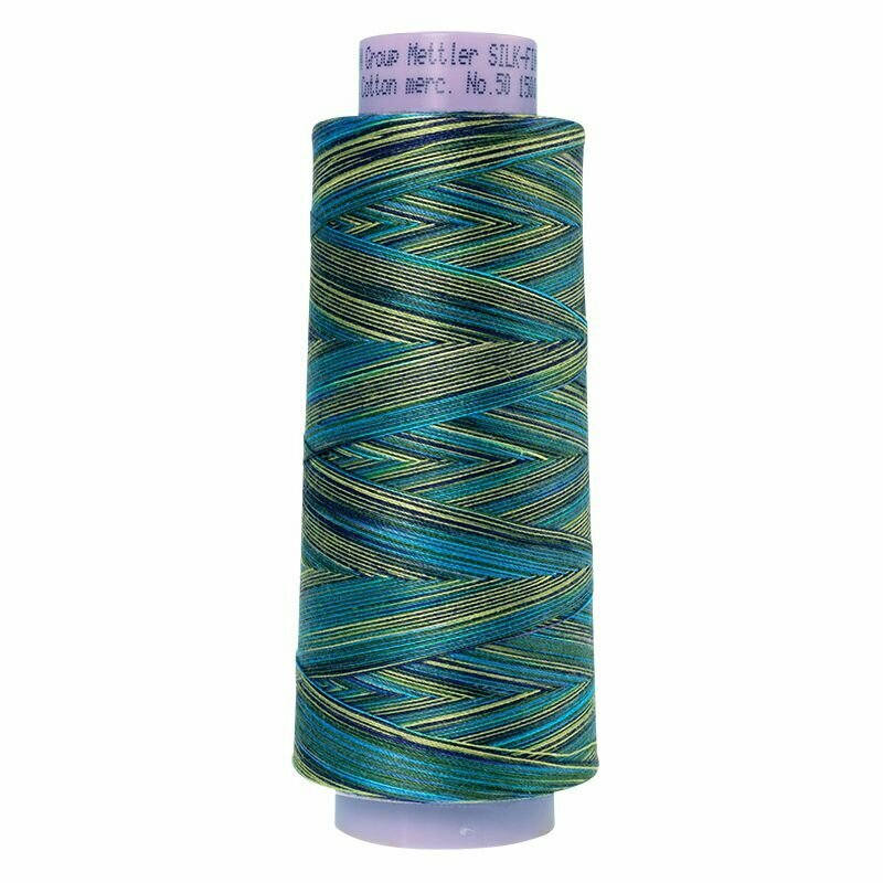 Нить для машинного квилтинга METTLER "Silk Finish", Multi Cotton 50, 1372 м, цвет 9815, Lakeside View