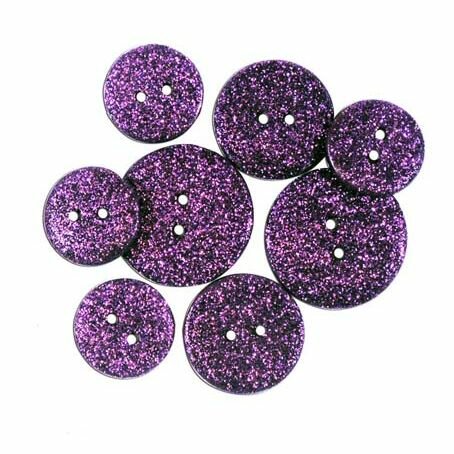 Набор пуговиц BLUMENTHAL LANSING "Glitter Buttons", фиолетовые, 7 шт