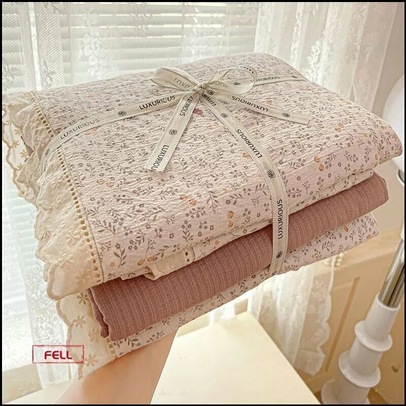 Комплект постельного белья, Жаккард, Двуспальный, наволочки 48x74