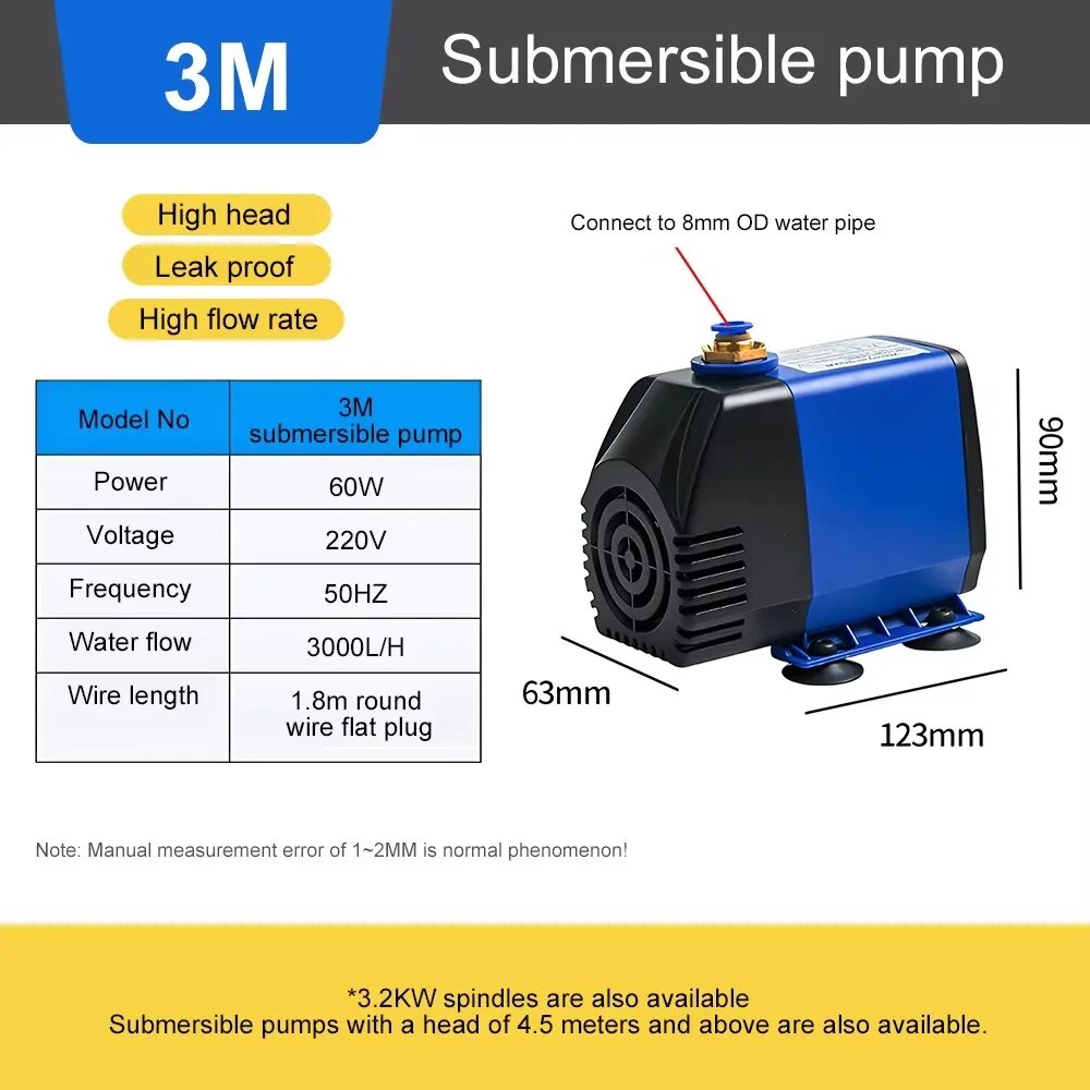 Погружной насос 220В для аквакультуры 60W
