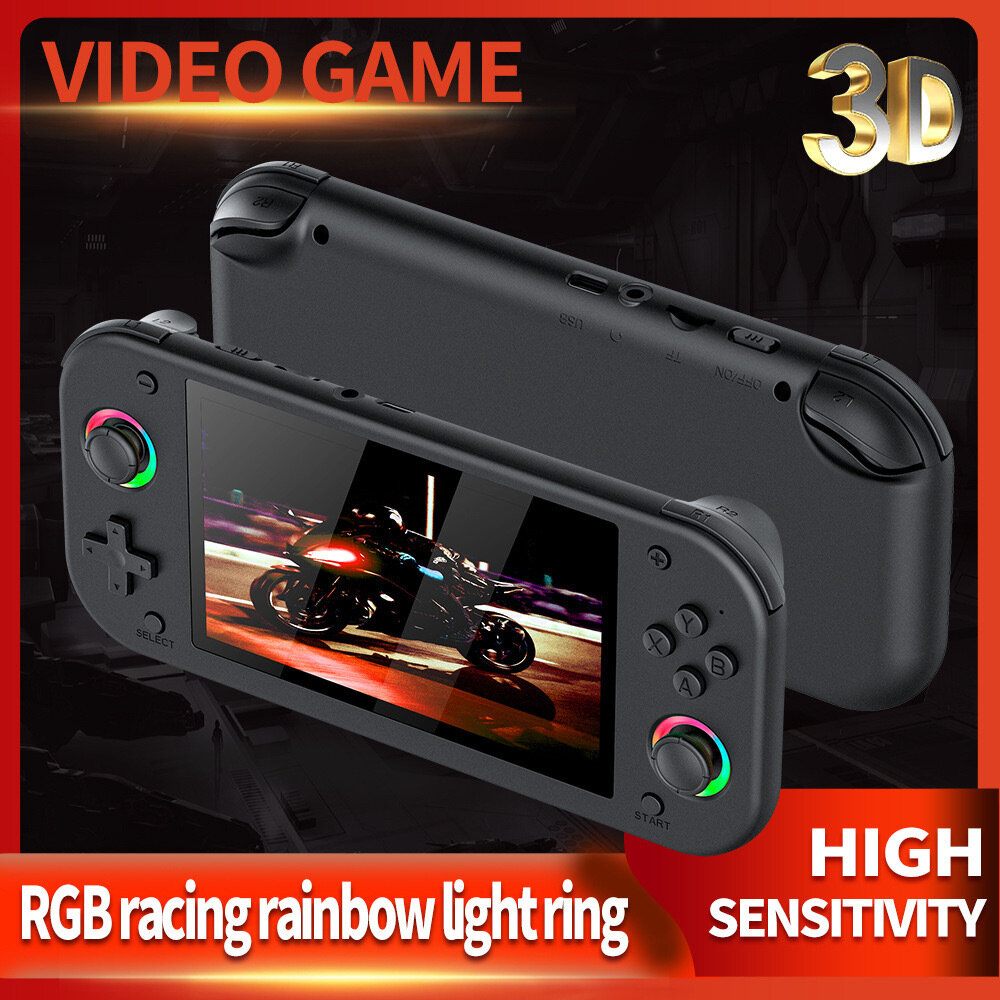 M26 5-дюймовая 3D портативная игровая консоль с HDMI-выходом, 64 ГБ памяти, серый цвет
