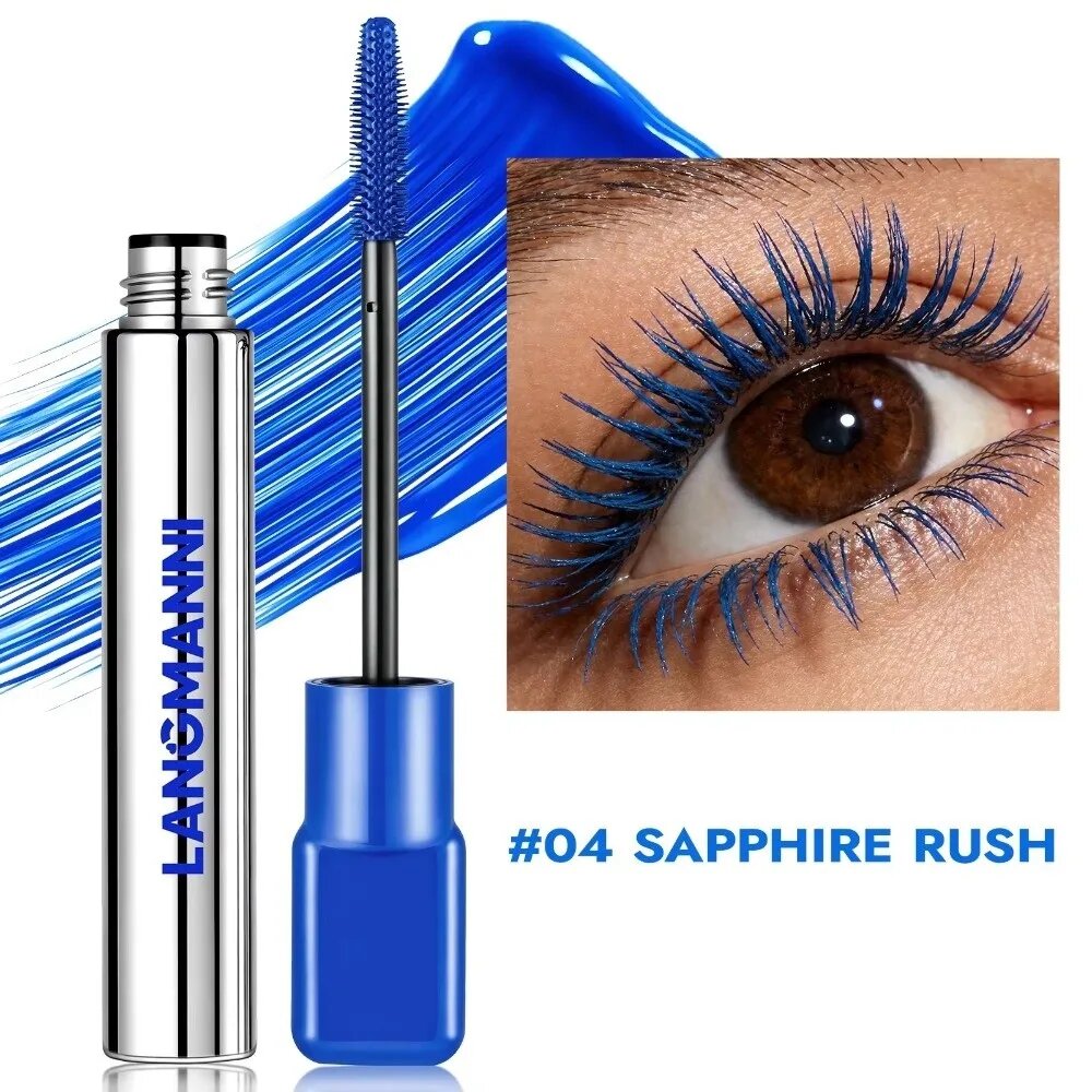 Цветная водостойкая тушь для ресниц Big Brush Blue