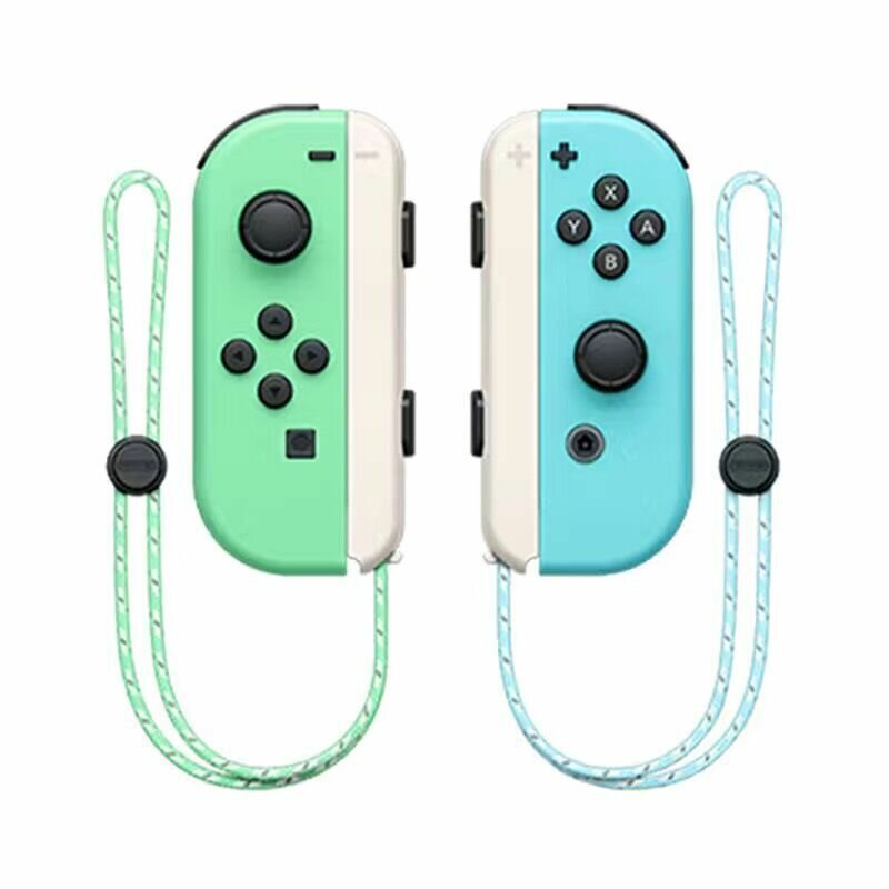 Комплект контроллеров Joy-Con для Nintendo Switch ограниченная серия Animal Crossing, с запястными ремнями,