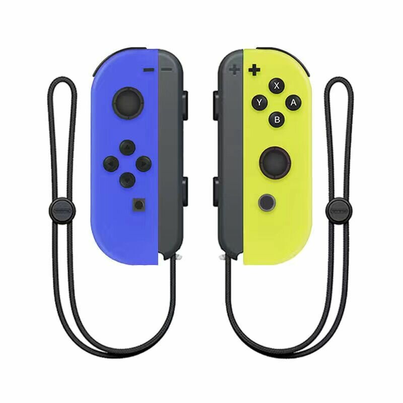 Комплект контроллеров Joy-Con для Nintendo Switch электрически синий и желтый, с запястными ремнями, беспроводные