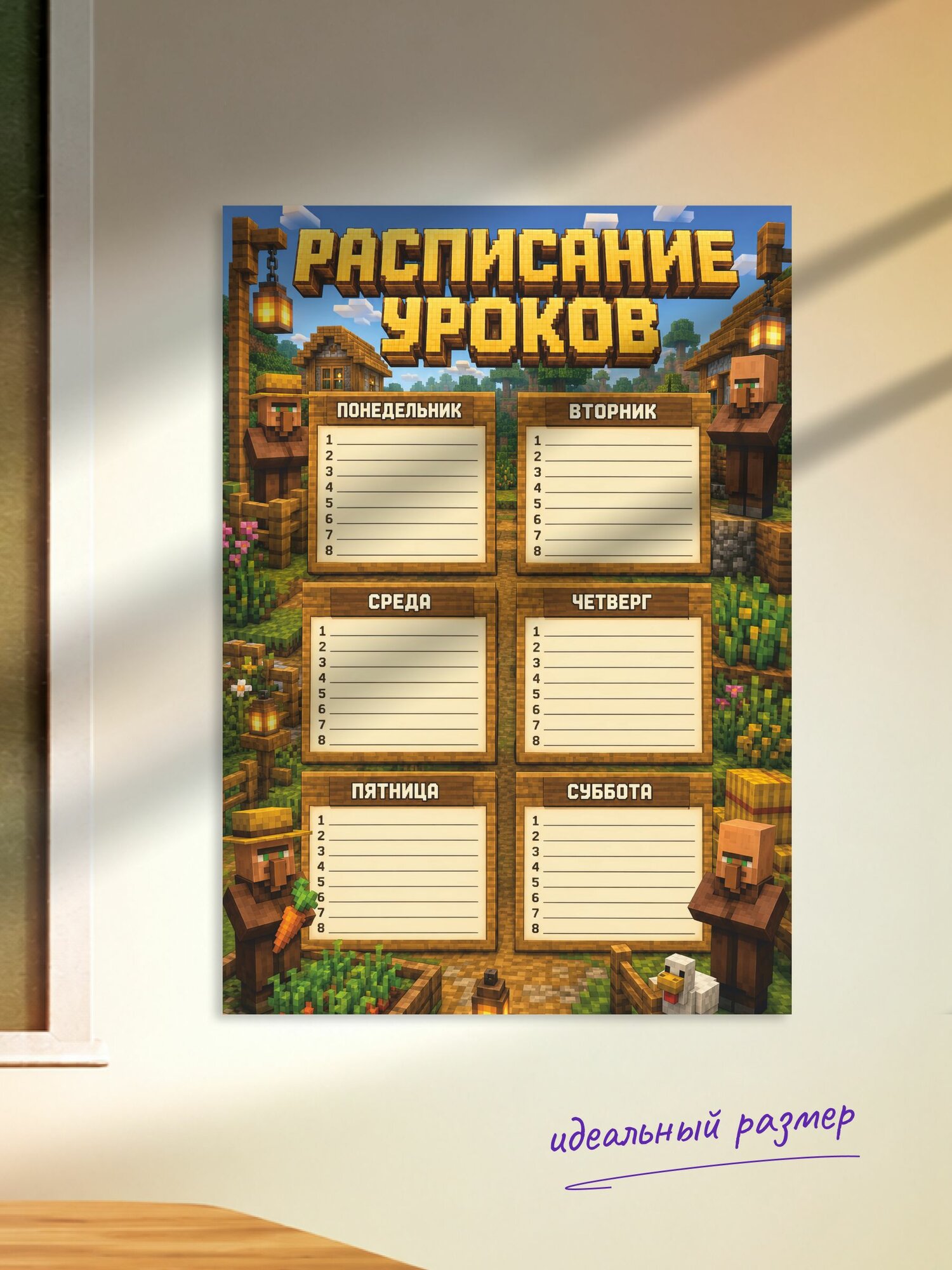Расписание уроков Minecraft — фото 1