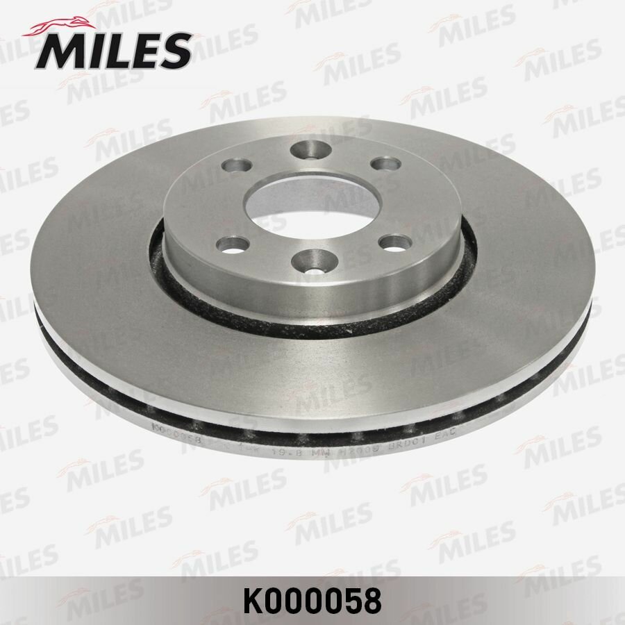 Диск тормозной передний MILES K000058 для а/м Lada Largus, Nissan Almera G15 с двигателем 1.6 16v K4M, 260х22 мм