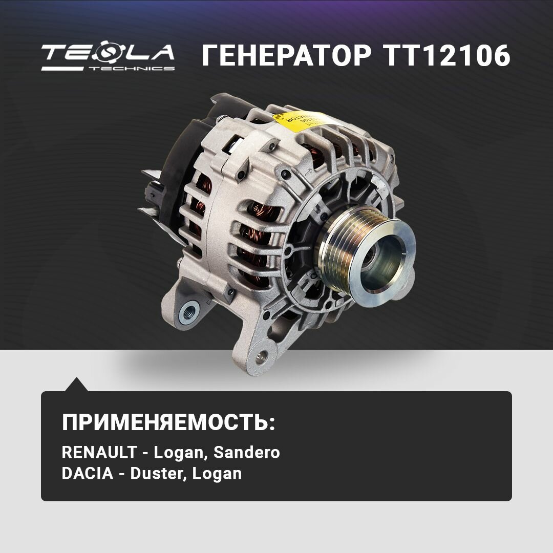Генератор Рено Сандеро 1.4, 1.6 (TT12106)