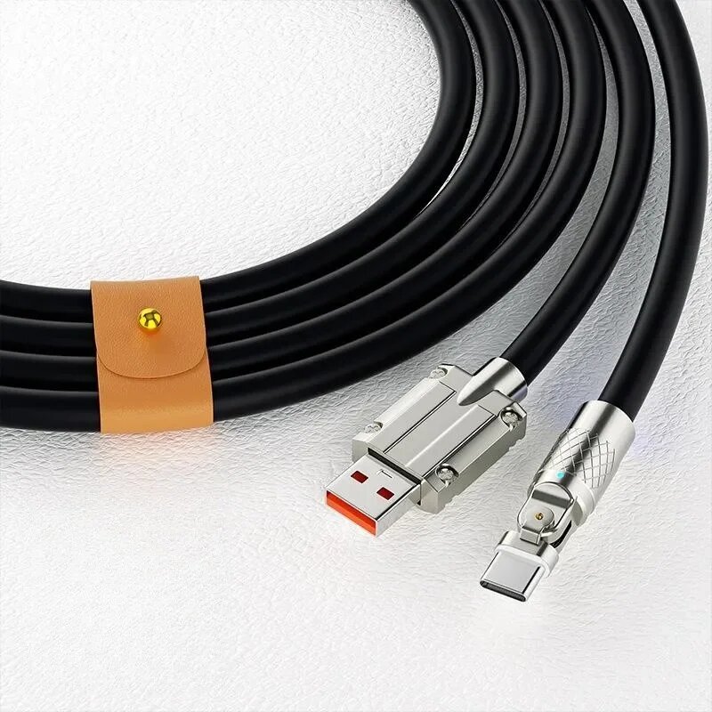 100 Вт жидкий силиконовый кабель для быстрой зарядки для iPhone 14 Xiaomi Huawei Samsung USB C Micro USB зарядный кабель для игр