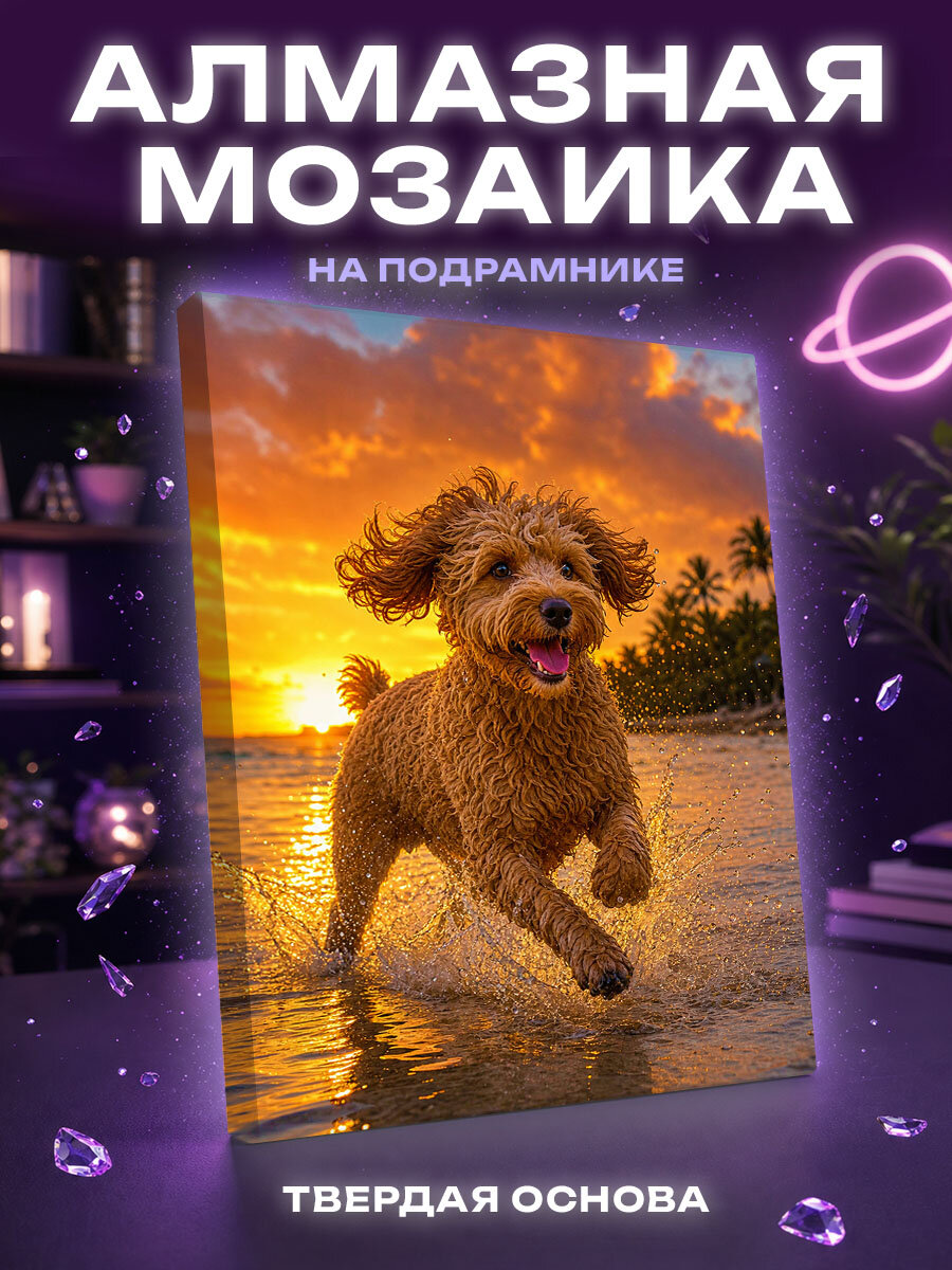 Алмазная мозаика Мальтипу на закатном пляже
