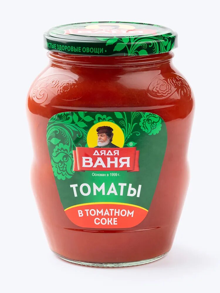 Томаты Дядя Ваня в томатном соке неочищенные, 680 г
