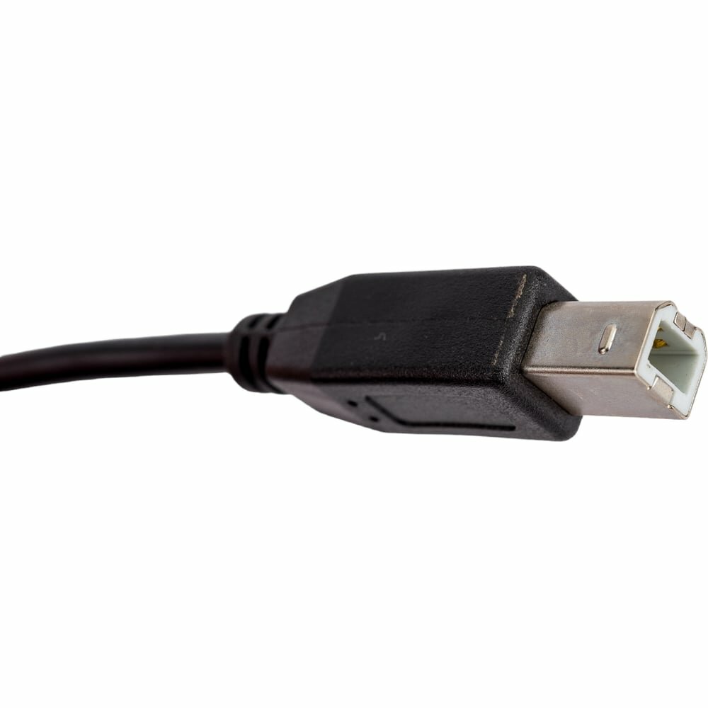 Кабель USB 2.0 Pro Cablexpert, AM/BM, 1.8м, экранировка, ферритовые кольца, пакет, черный CCF-USB2-AMBM-6 — фото 1