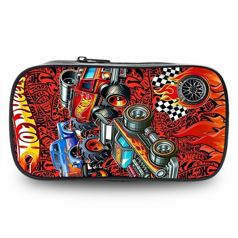 Чехол для канцелярии с темой Hot Wheels Race, яркий гоночный дизайн для офиса - HR0020