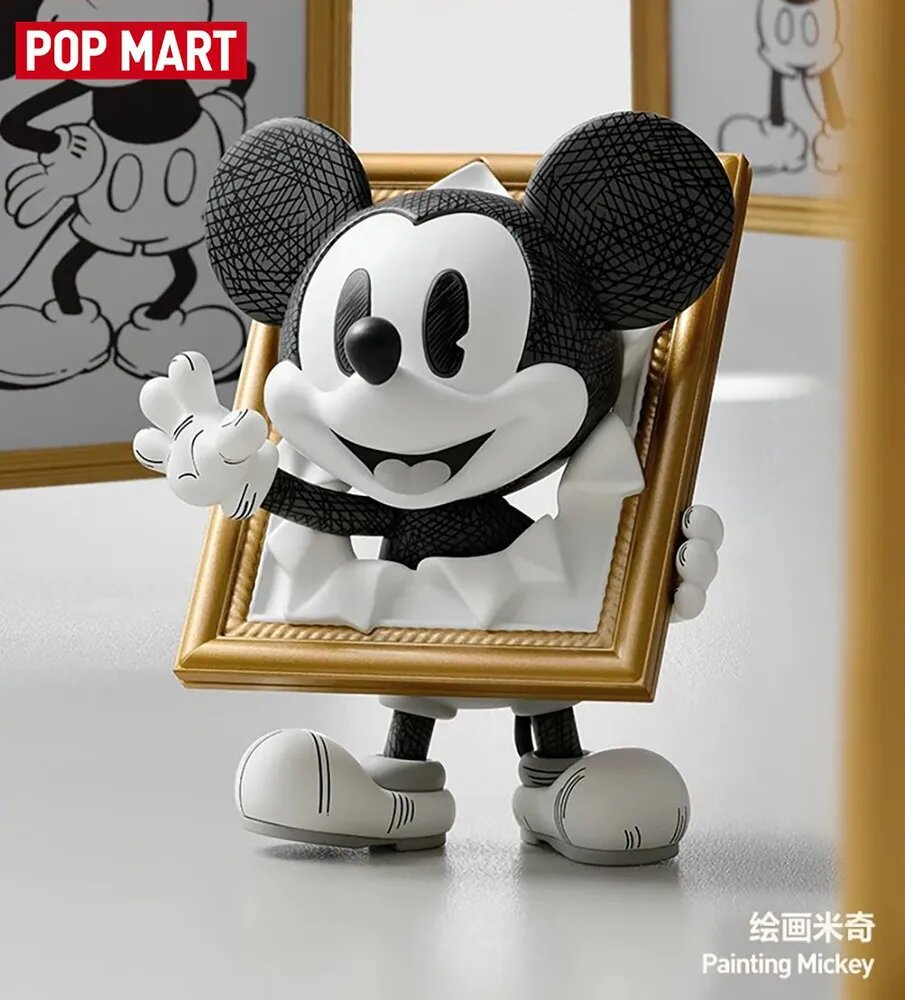 100% Original оригинал POP MART - Disney Mickey Boundless Creativity Series Figures, Подарки, Painting Mickey 1 шт