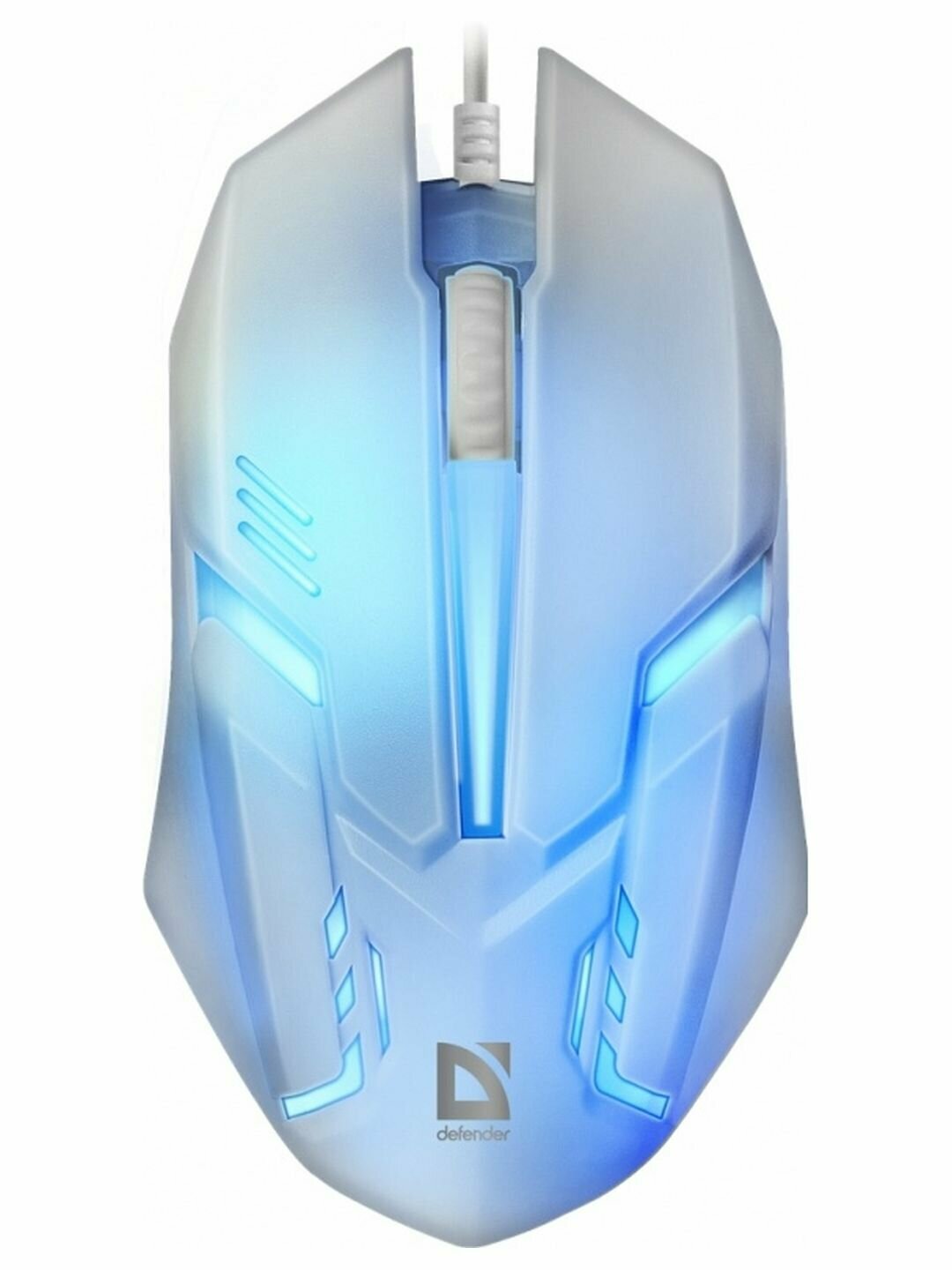 Мышь проводная DEFENDER Cyber MB-560L, оптическая, 7 цветов, 1600 dpi, белый