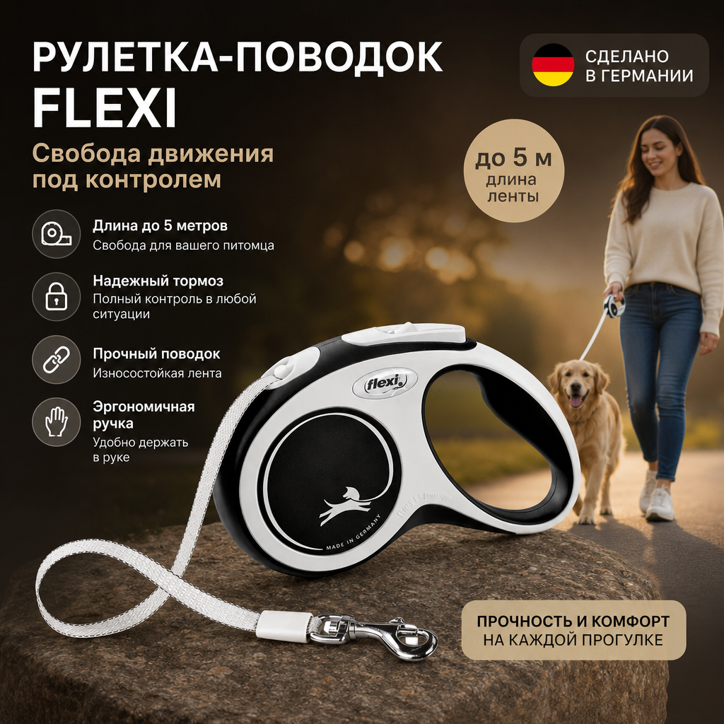 Прочный поводок для собак, черный, для прогулок