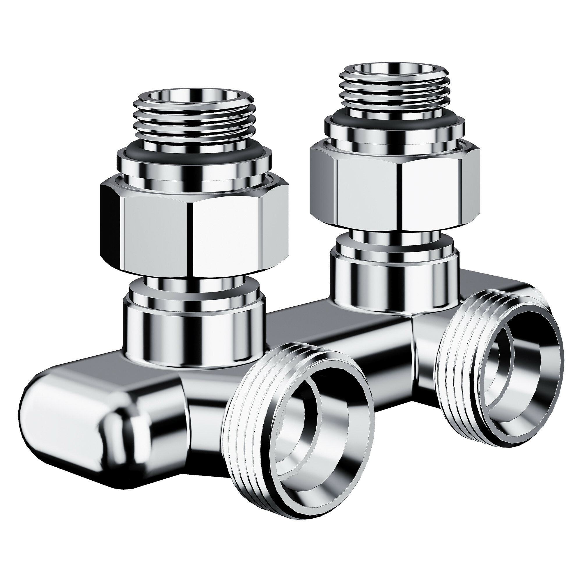 Узел нижнего подключения перекрестный Royal Thermo Design угловой 1/2"х3/4" EK (хром)