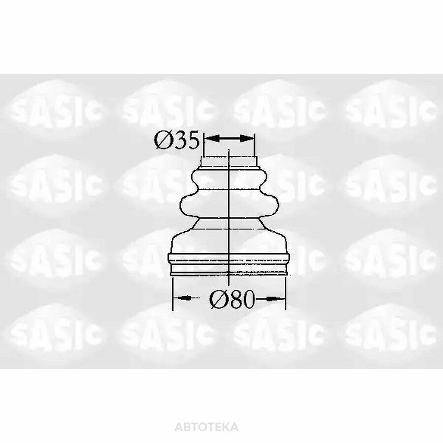 Пыльник шруса CITROEN BERLINGO/BX/XANTIA/XSARA/PEUGEOT 205-405 82-05 внутр. SASIC 2873813
