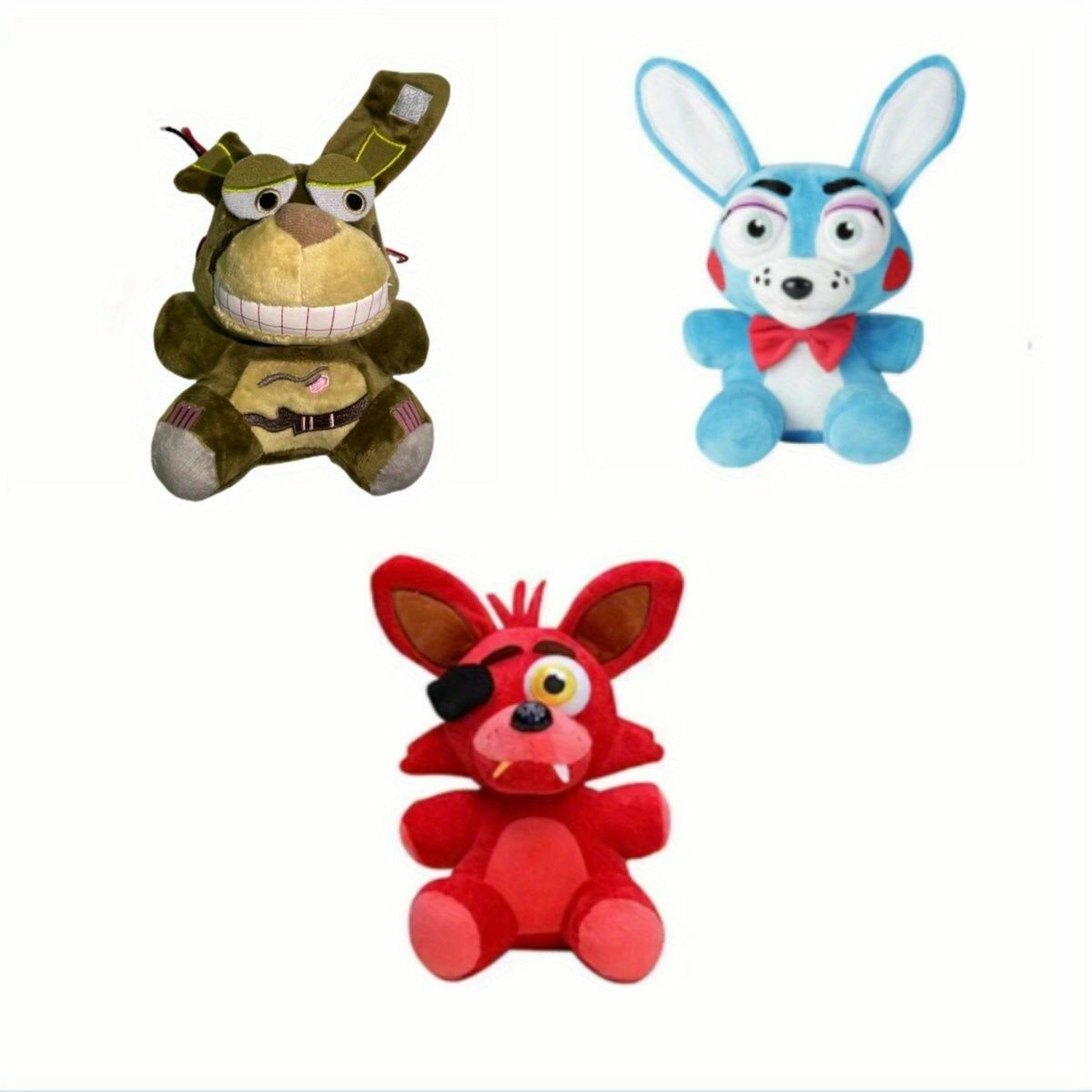 Набор 5 мягких игрушек - Аниматроники 5 ночей Зеленая Цирковой малыш Funtime Foxy Эннард Плюш Ballora Plush Funtime) 20 см (Five Nights FNA)