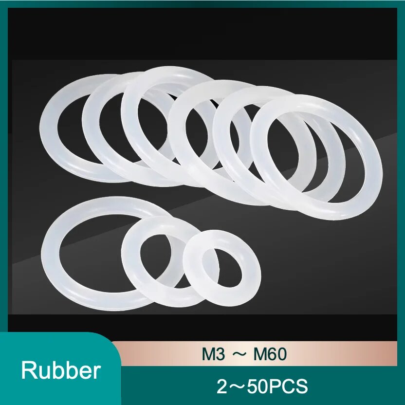 Силиконовые уплотнительные кольца O-ring M3-M60 белые 2-50 шт. M4x1mm-30pcs