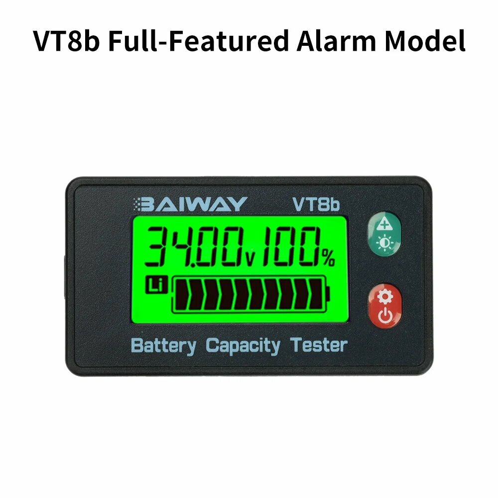 Aideepen Индикатор напряжения батареи 8-120В With alarm