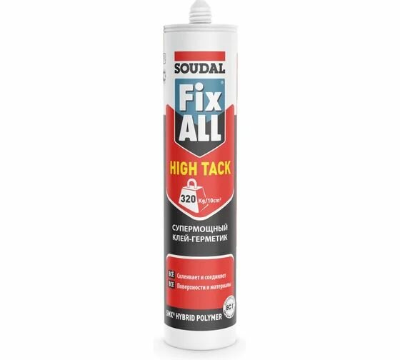 Гибридный клей-герметик SOUDAL Фикс Алл НТ белый
