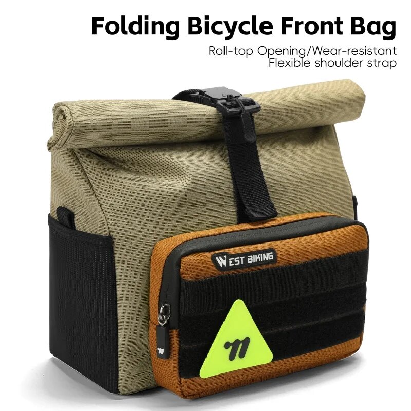WEST BIKING Рулевая сумка 3,3л для Brompton Бежевый, Khaki