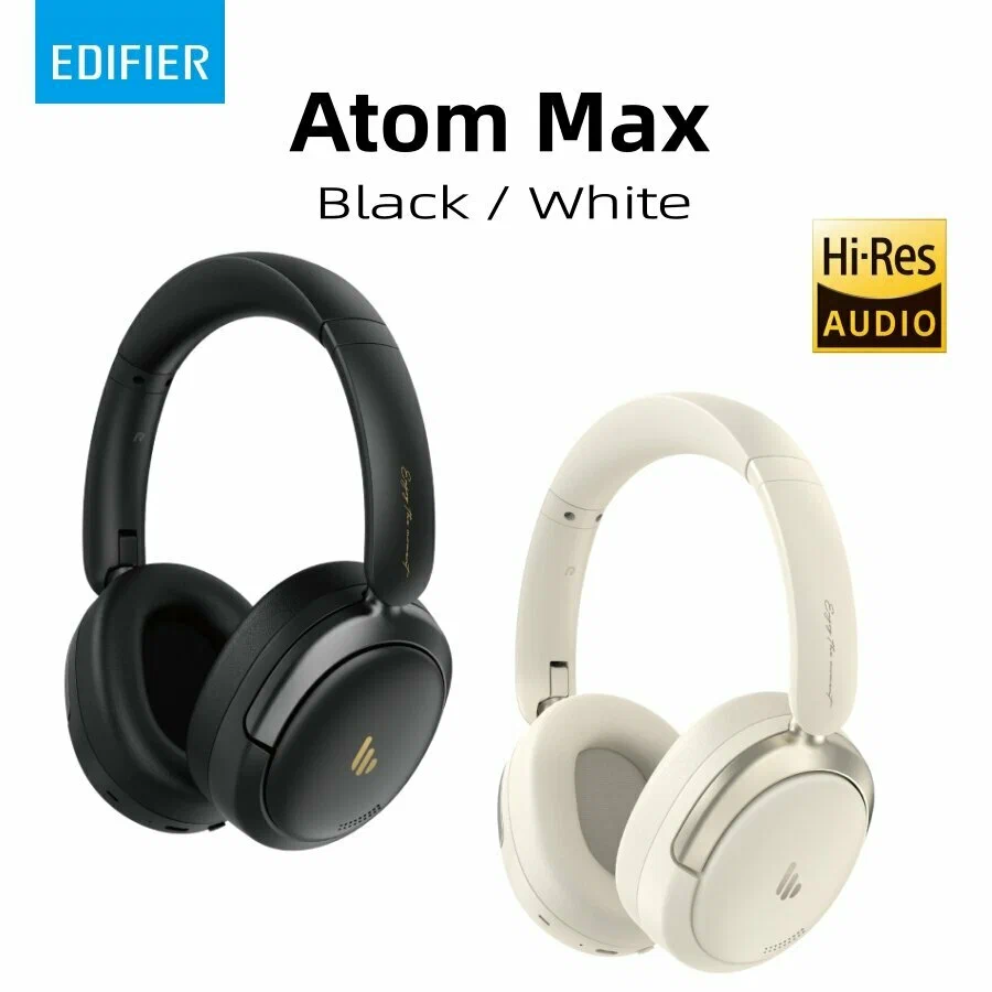 Беспроводные наушники EDIFIER ATOM MAX(черный), с активным шумоподавлением, Bluetooth V5.4, долгим временем работы