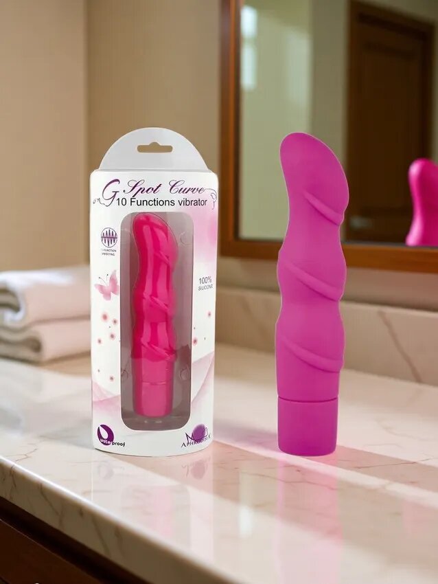 Вибростимулятор рельефный фиолетовый 10 FUNCTION VIBRATOR G SPOT CURVE