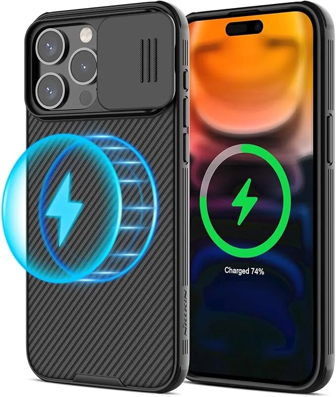 Чехол для Apple iPhone 12 Pro(айфон 12 про) магнитный, совместимый с MagSafe (магсейф), черный
