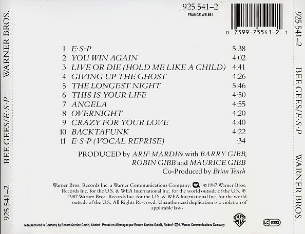 Компакт-диск Bee Gees: E.S.P. (1 CD) — фото 1