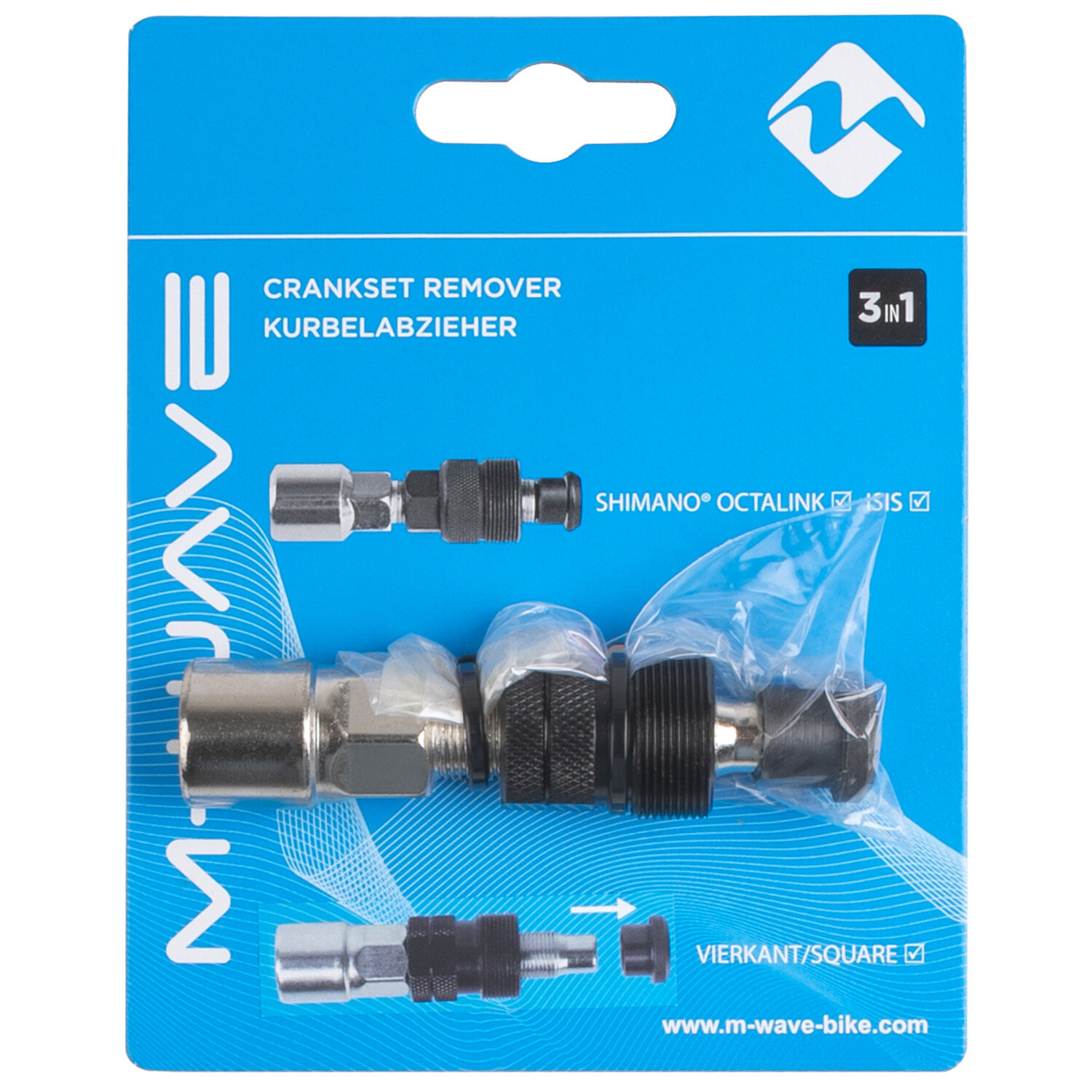 Съемник шатунов велосипеда под квадрат, Shimano Octalink и ISIS M-WAVE