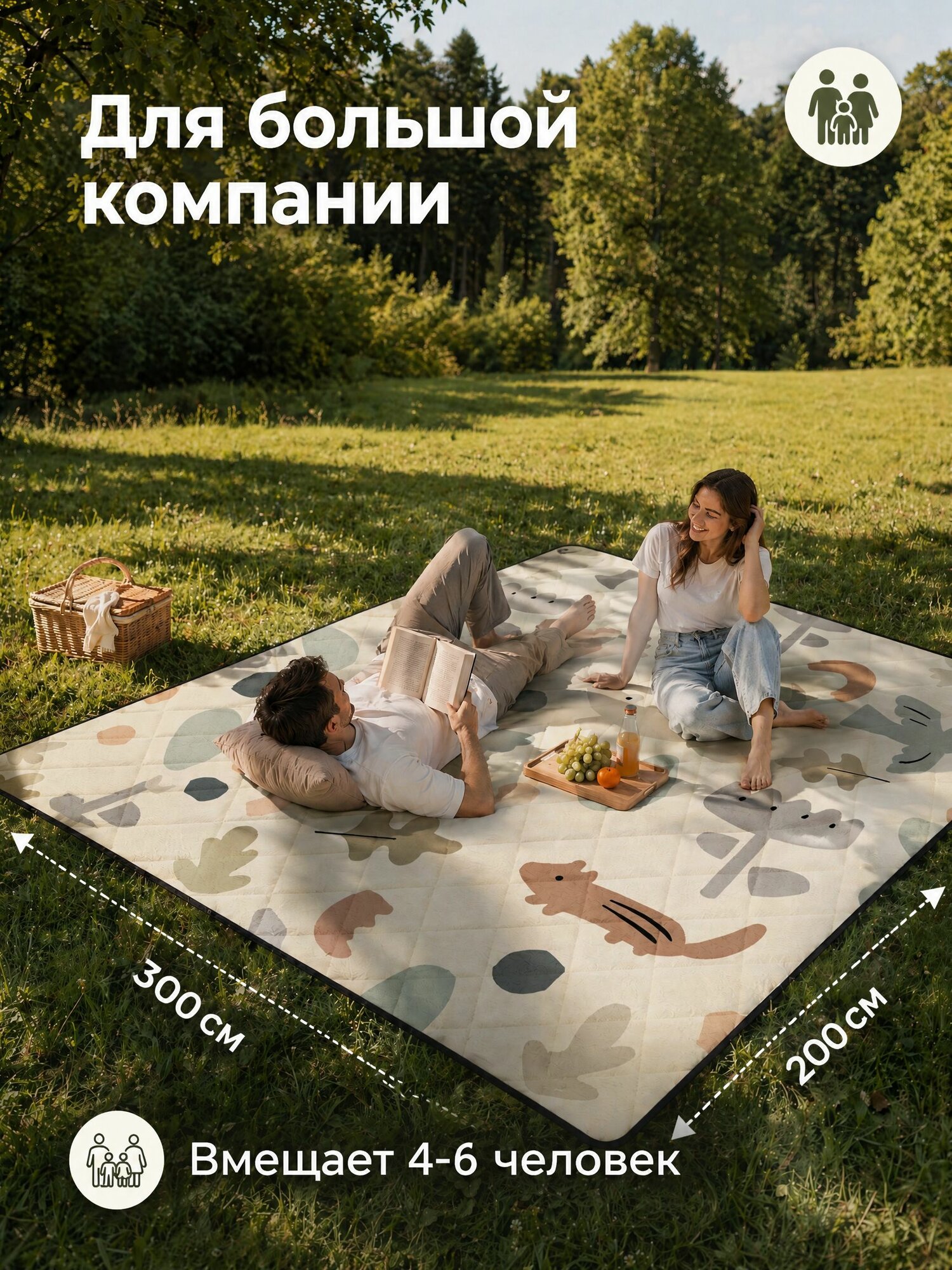 Плед непромокаемый , 200 см х 300 см