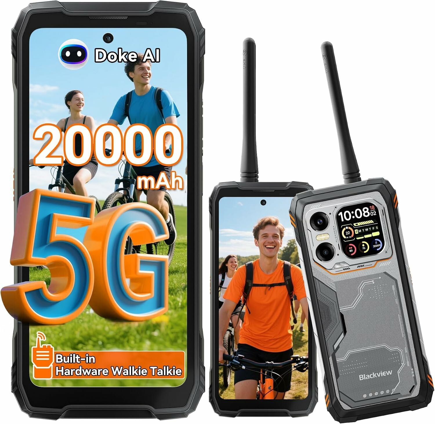 Рация Blackview XPLORE 1 5G, 12 ГБ 256 ГБ, 6,78-дюймовый экран, аккумулятор 20000 мАч