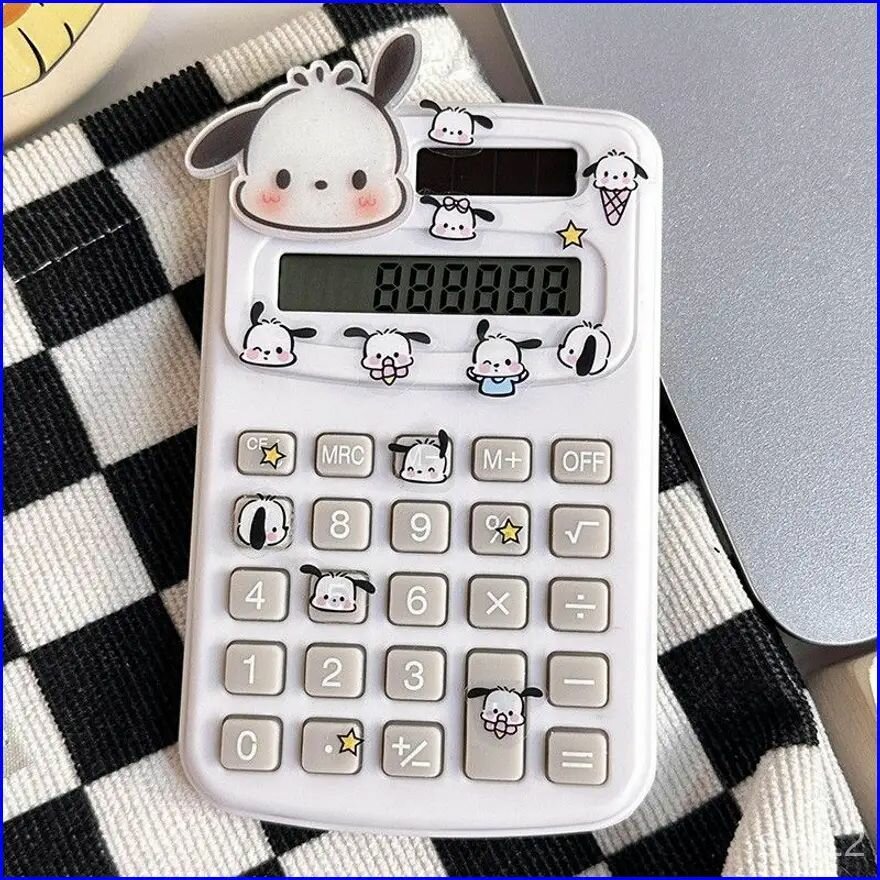 Электронный калькулятор Sanrio Cinnamoroll с большими ушами, 8-разрядный, портативный, миниатюрный