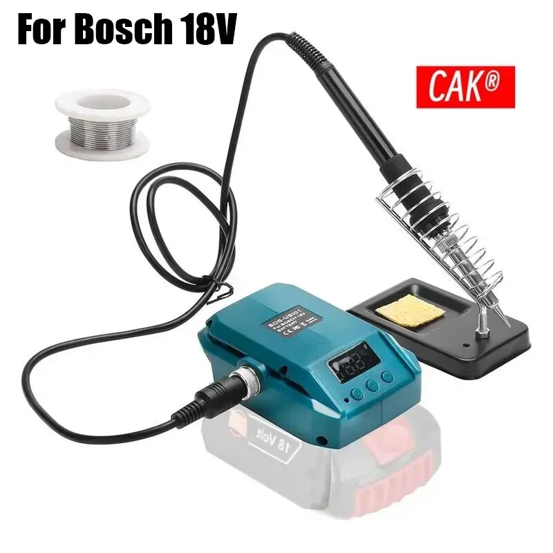 Паяльная станция, сварочный инструмент для аккумулятора Bosch 18 в, Электрический паяльник 60 Вт с регулируемой температурой 180-480