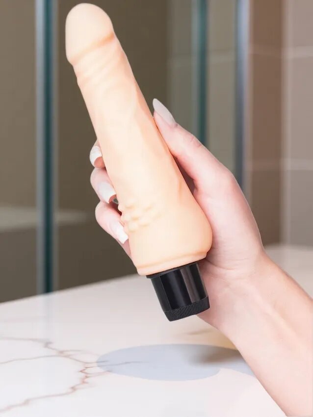 Вибратор ToyFa 761003, из термопластичного эластомера, телесного цвета, 19,2 см