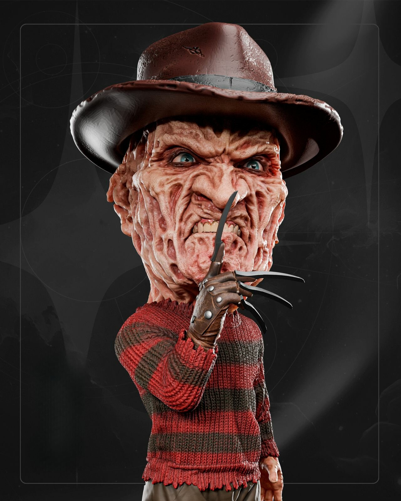 Сборная модель Freddy Krueger (A Nightmare on Elm Street), 133мм для покраски
