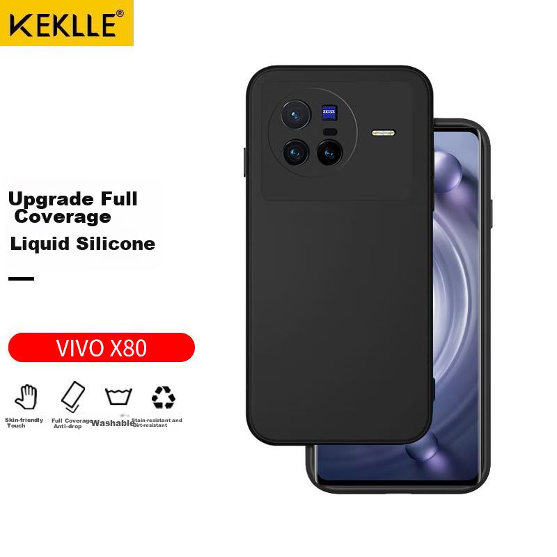 Чехол KEKLLE для Vivo X80 с защитой линз из облако-чувствительного силикона Ультратонкий мягкий чехол для мужчин и