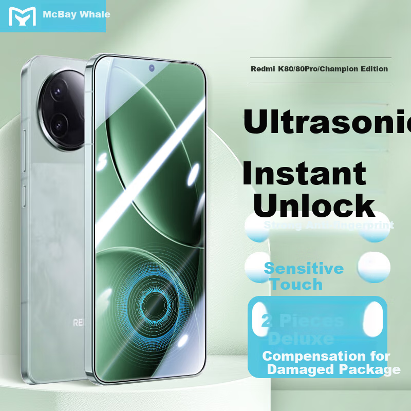 Maibeijing 2 шт. стеклянная защитная пленка для Xiaomi Redmi K80/K80 Pro - полное покрытие HD, антиударная,