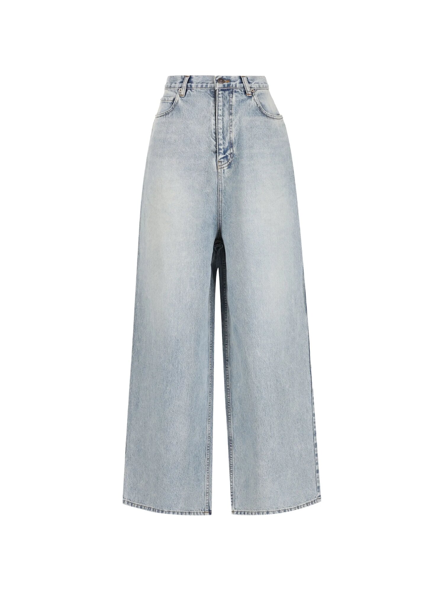 Джинсы BALENCIAGA Distressed wide-leg jeans
