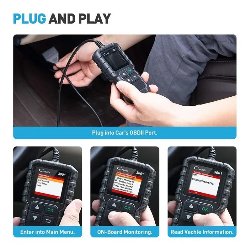 Launch creader 3001 obd2 для creader — фото 1